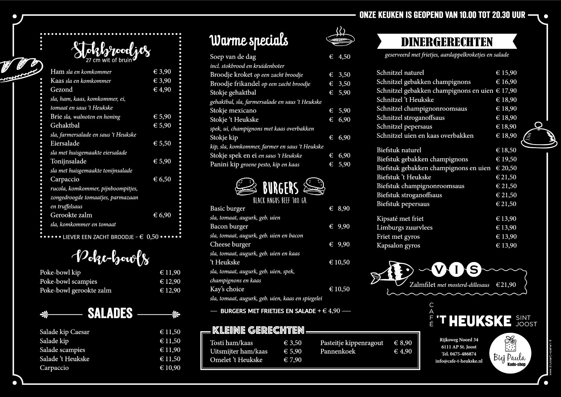 eetcafe t heukske - Menukaart